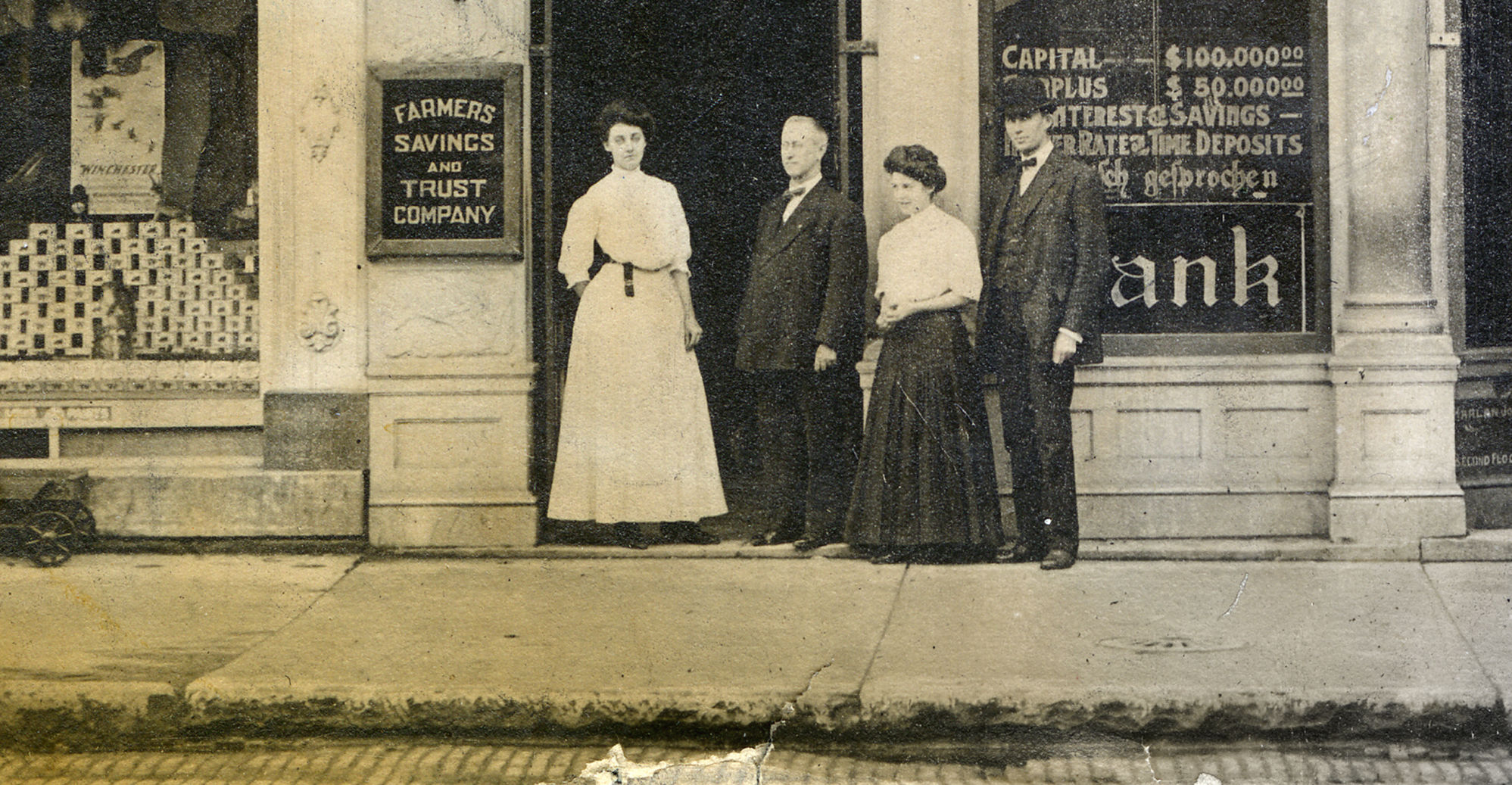 Then & Now: Farmers Bank on the Square 1890s