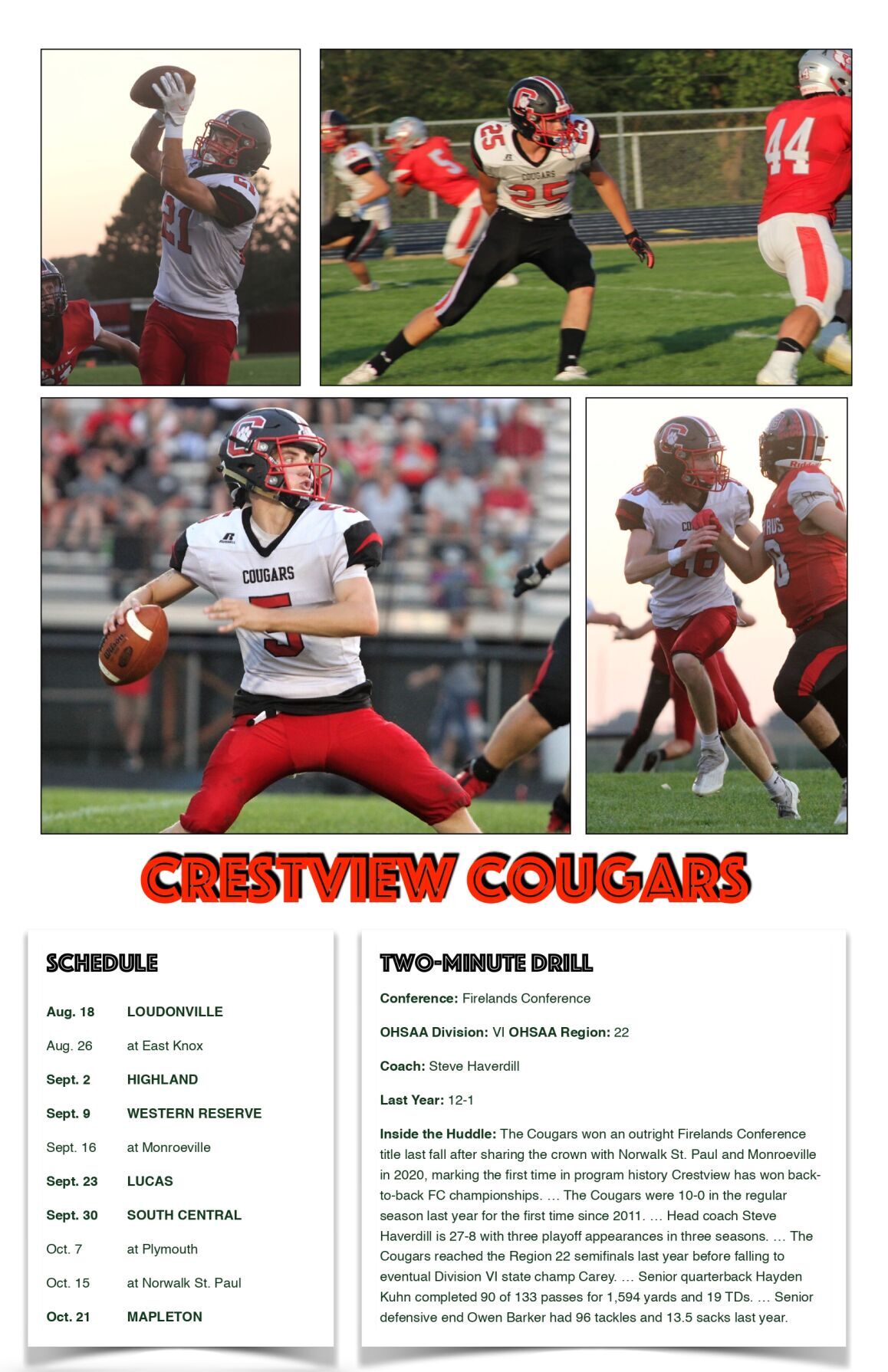 Firelands Conference Preview