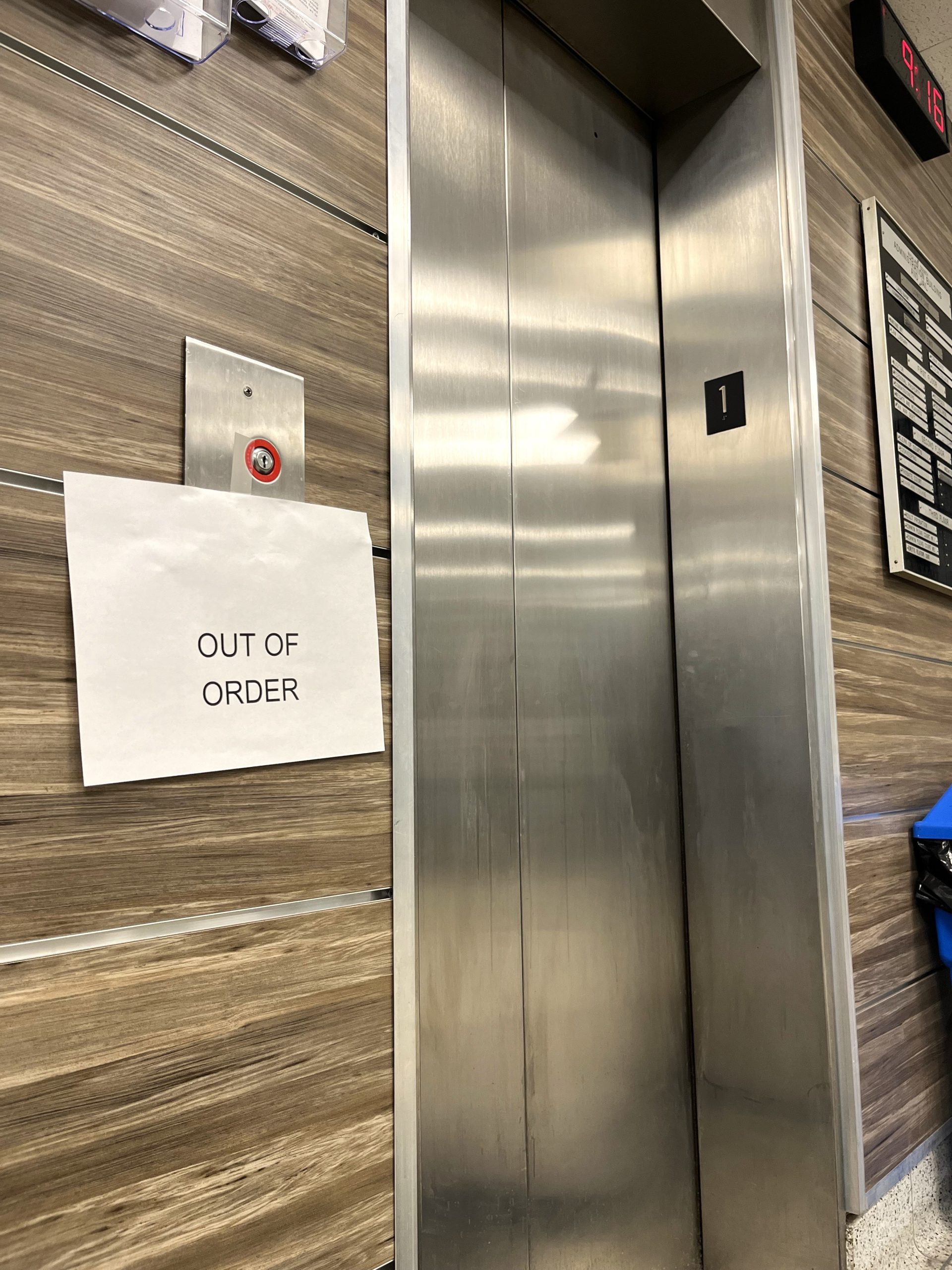 Elevating expectations: One of two Richland County Courthouse elevators ...