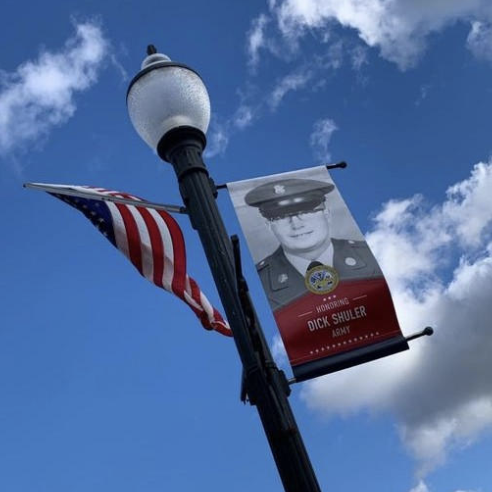 Veteran banners available for purchase in Shelby to honor service members