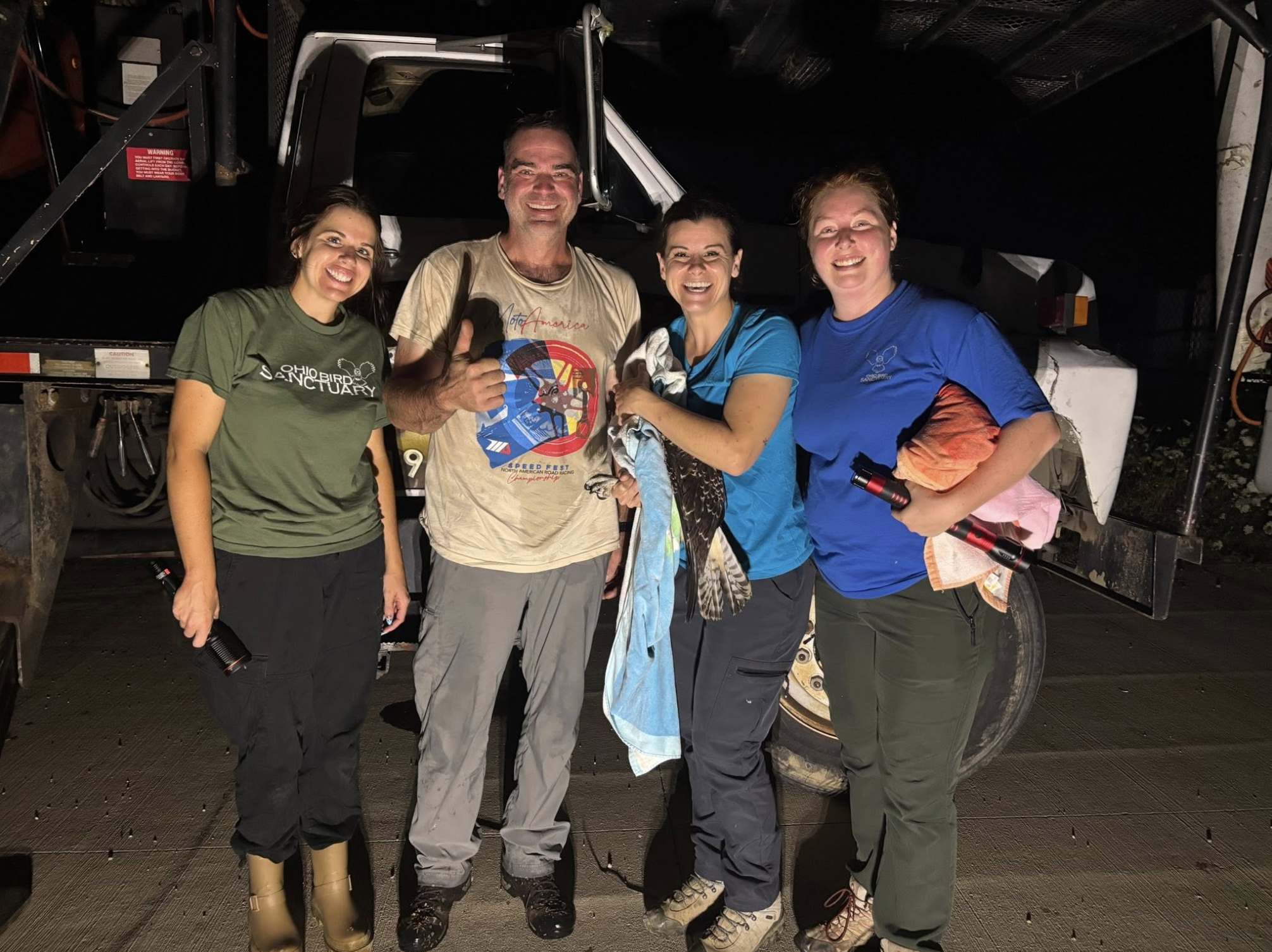 Galion arborist helps Ohio Bird Sanctuary rescue osprey tangled in ...