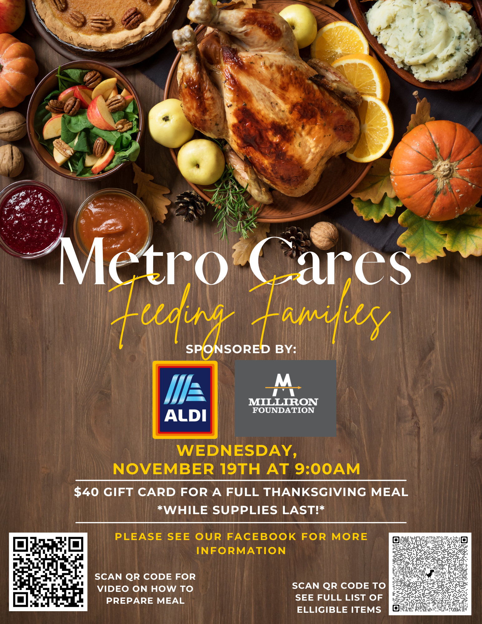 Milliron Foundation, metro housing to distribute Aldi gift cards Wednesday