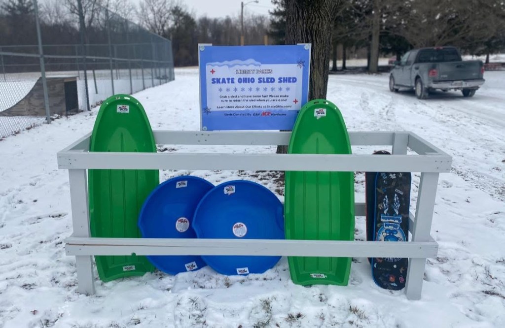 No sled? No problem: Skate Ohio brings back their free sled sheds