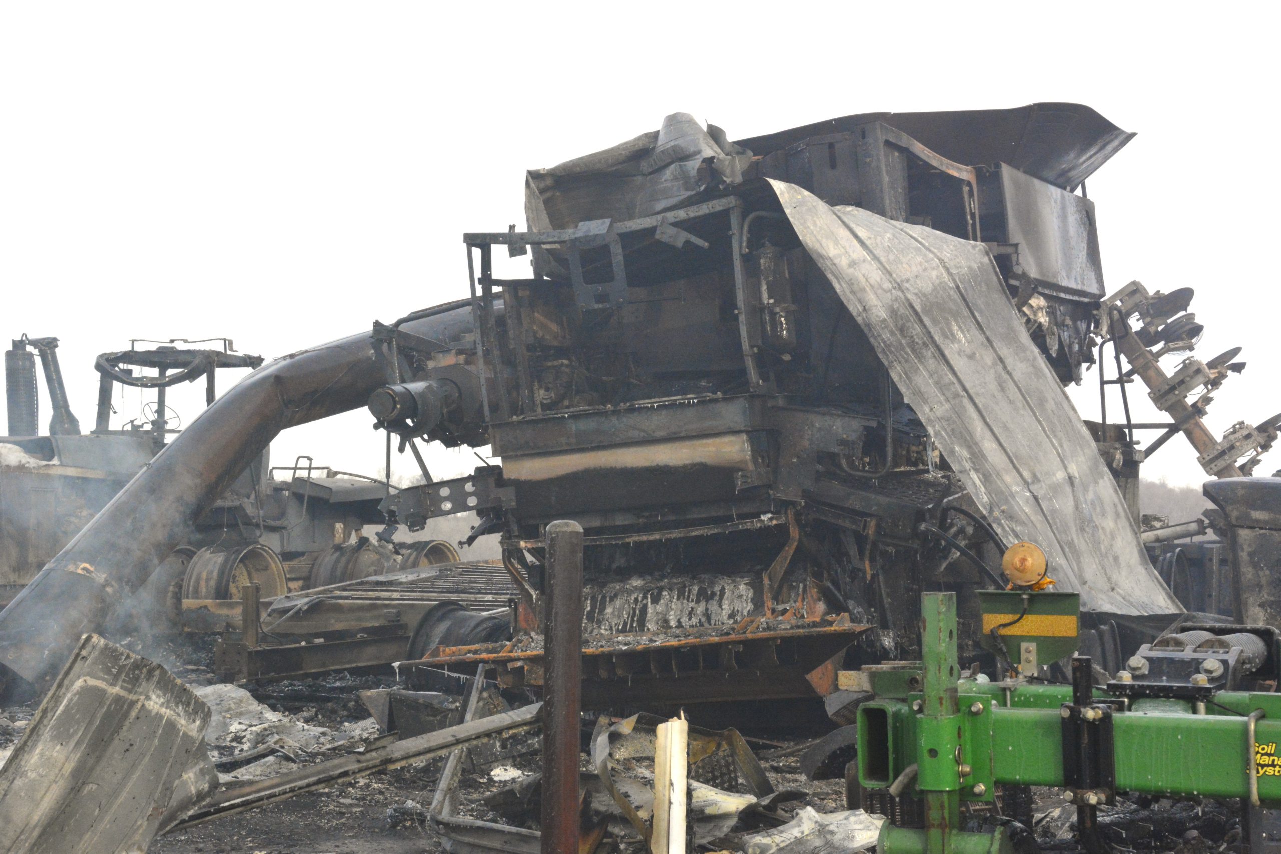 Fire destroys massive metal barn along Woodville Road in Washington ...