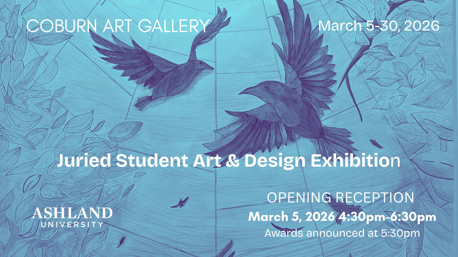 Ashland University's Juried Student Art + Design Exhibition opens March 5